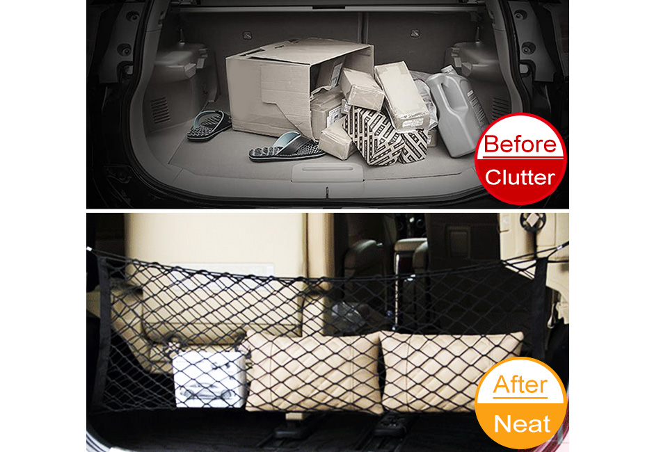 Universal Car Trunk Cargo Net Holder Elastic Mesh Organizer Storage ...