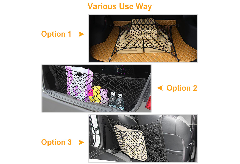 Universal Car Trunk Cargo Net Holder Elastic Mesh Organizer Storage ...