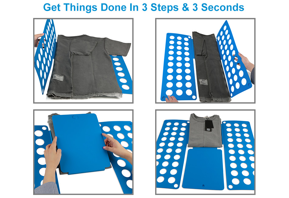 Clothes Folder Folding Board Laundry Organizer Adult T Shirt Fast Fold ...